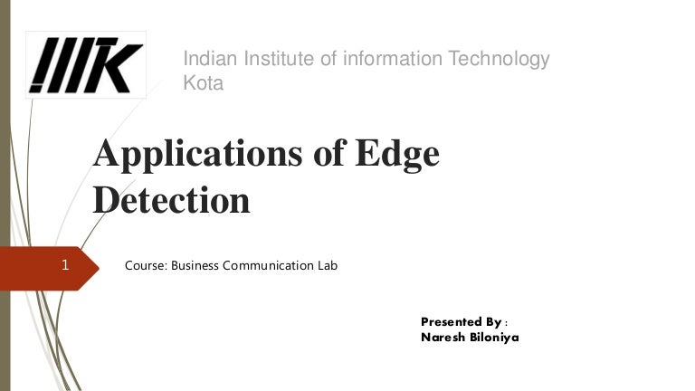 Application Of Edge Detection Application Of Edge Detection