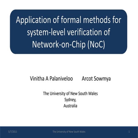 Application Of Formal Methods For System Level Verification Of Final Ppt 7980