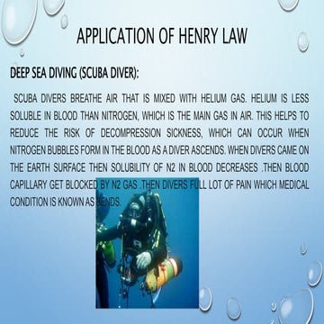 Application of henry law from physical chemisty | PPTX