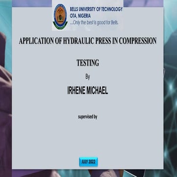 APPLICATION OF HYDRAULIC PRESS.pptx