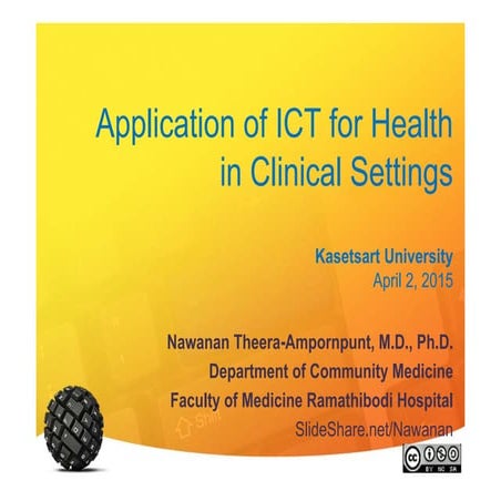 Application of ICT for Health in Clinical Settings | PDF