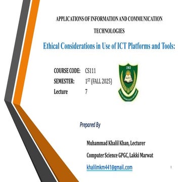 Application of ICT Lecture 3 ICT in Education.pdf