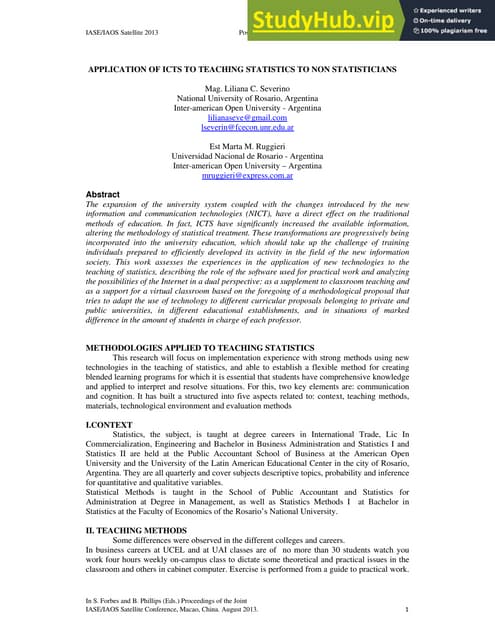 A Project-Based Elementary Statistics Course | PDF