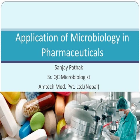 Application of microbiology in pharmaceuticals | PDF