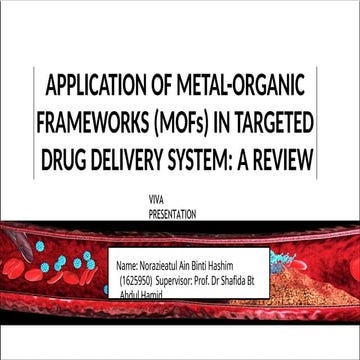 Application Of Mof In Targeted Drug Delivery System A Review Pptx