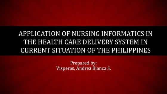 Importance of Nursing Informatics in the Health Care Delivery System ...