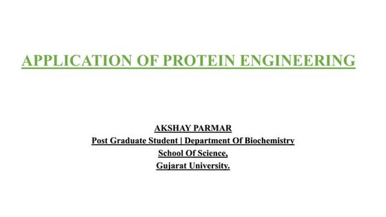 Protein engineering | PPT