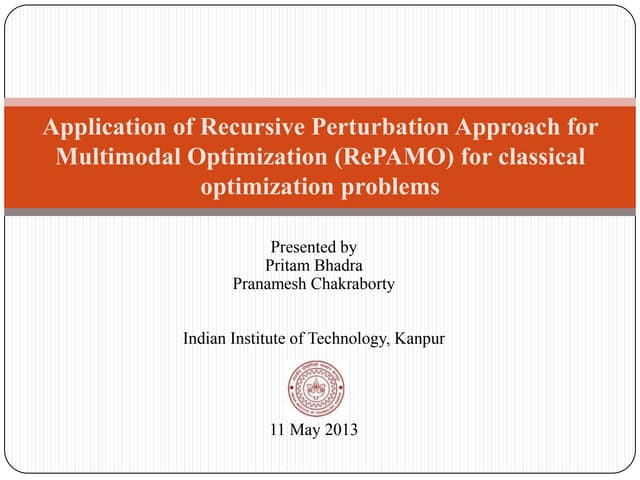 Application Of Recursive Perturbation Approach For Multimodal