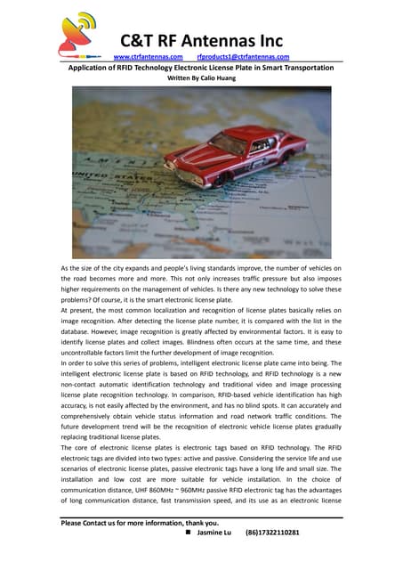 E-Plate - A Vision For A More Advanced License Plate | PDF