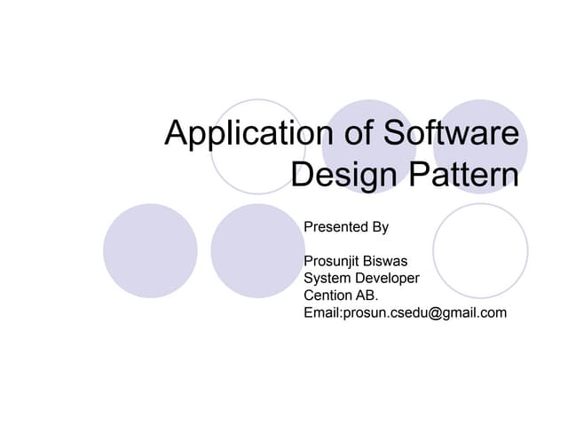 Design Pattern in Software Engineering | PPTX | Computing | Technology ...