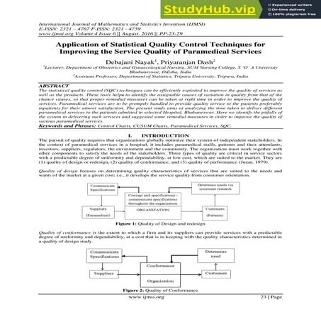 Application Of Statistical Quality Control Techniques For Improving The ...