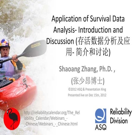 Application of survival data analysis introduction and discussion | PDF