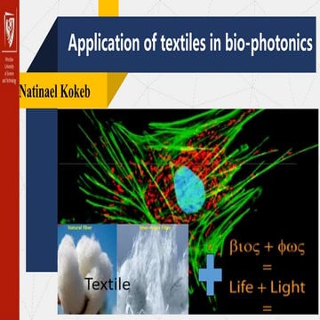 Application of textile in biophotonics final.pptx