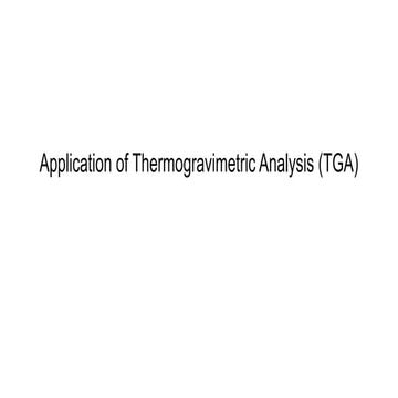 Application of TGA in Paper Analysis in Forensic Application | PPT