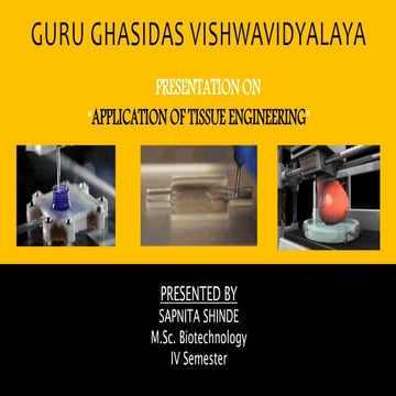 Application of Tissue engineering in Cartilage, Cardiac, Pancreas ...