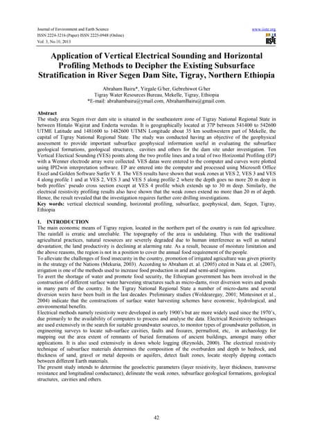 Application Of Vertical Electrical Sounding And Horizontal Profiling Methods To Decipher The