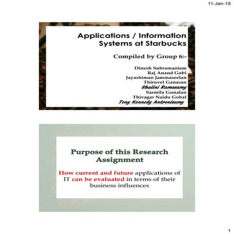 Application or Information System at Starbucks | PDF