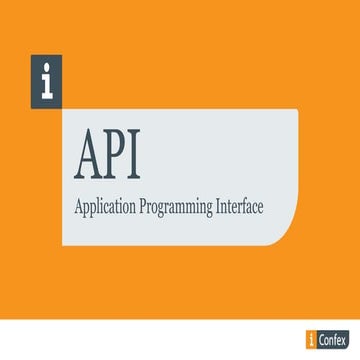 Application programming interface (API) - hva er det | PPT