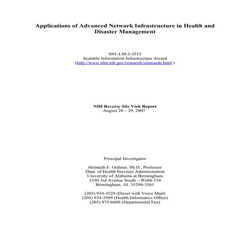 Applications of Advanced Network Infrastructure in Health and ... | PDF