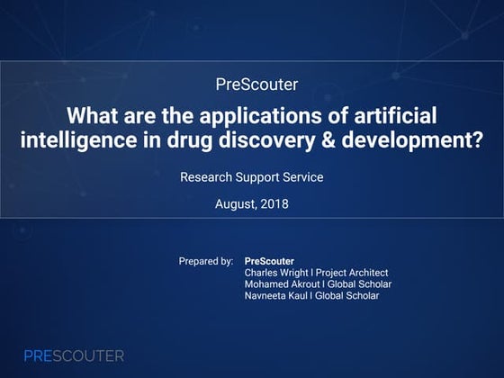 ARTIFICIAL INTELLIGENCE IN DRUG DISCOVERY "AN OVERVIEW OF AWARENESS" | PPT