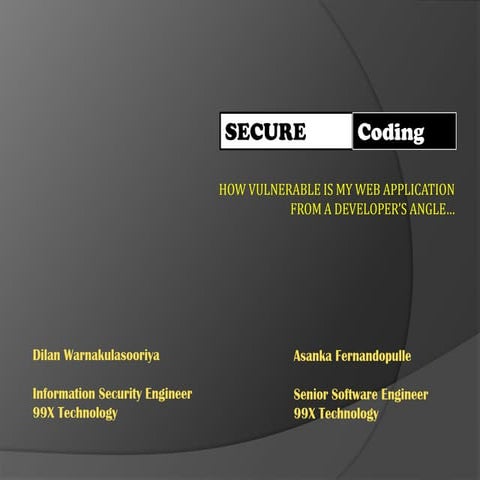 Secure coding | PPTX