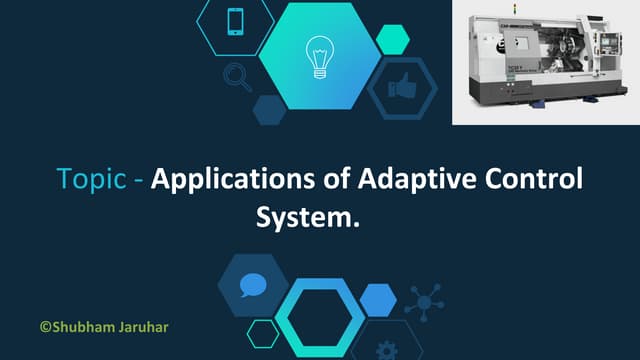 Applications Of Adaptive Control System In Cnc Pdf Technology
