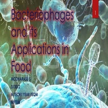 Applications Of Bacteriophages In Food Ppt