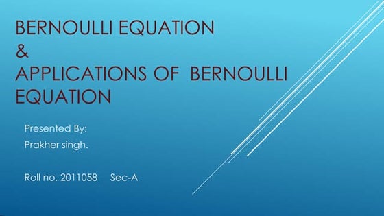 Bernoulli’s principle | PPT | Physics | Science