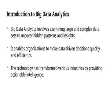 The role of big data in decision making. | DOCX