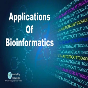 Applications of bioinformatics | PPT