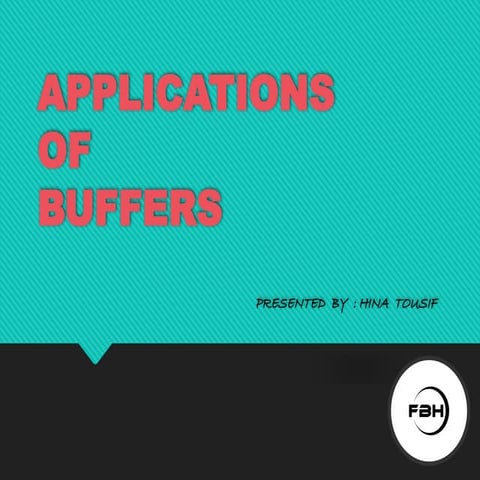 Applications of buffers || Physical Pharmaceutics | PPTX | Eye and ...