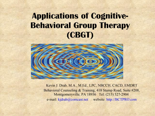 Cognitive Behavioral Therapy | PPTX