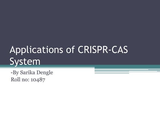 CRISPR-CAS9 | PPT