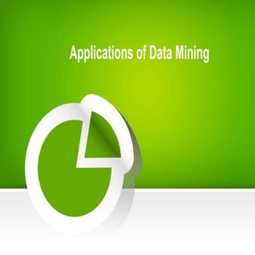Applications Of Data Mining Ppt