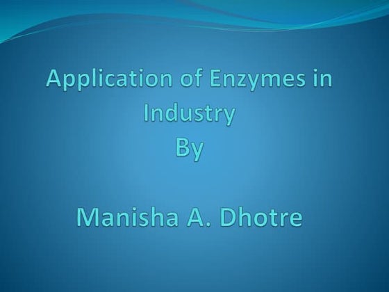 Applications of Enzymes | PPT