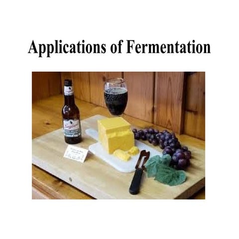 Applications of Fermentation.pptx....... | PPTX