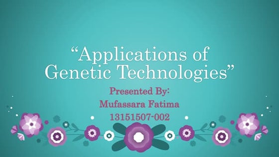 Recombinant dna technology for food uses | PPTX | Biotech and Biomedical Industry | Industries