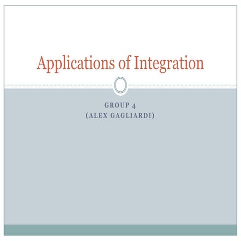Applications of integration | PPT