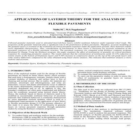 Applications of layered theory for the analysis of flexible pavements | PDF