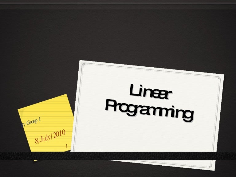 Applications Of Linear Programming applications-of-linear-programming