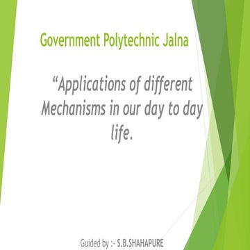 Applications of mechanisms | PPTX