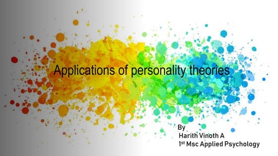 Psychology personality ppt-i year dgnm | PPT