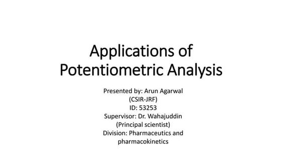 Potentiometry | PPT