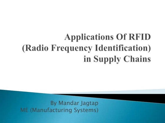 Introduction to RFID Technology and it's application in Supply Chain | PPT