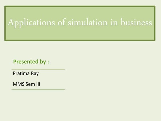 Simulation | PPT