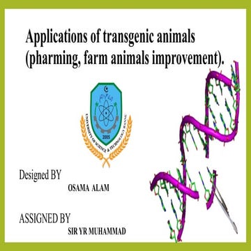 Applications of transgenic animals (pharming, farm.pptx