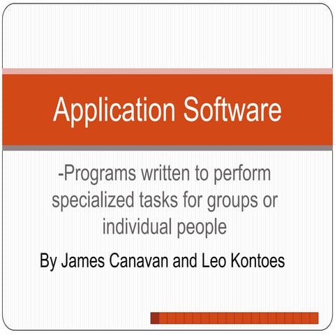 Application software(final) | PPT