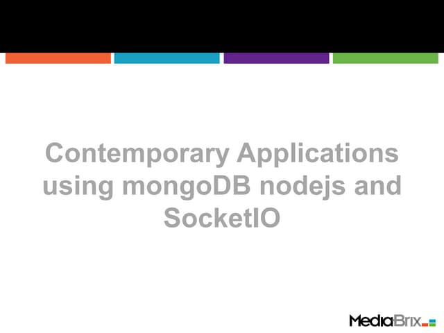 Building Applications Using Mongodb Node Js And