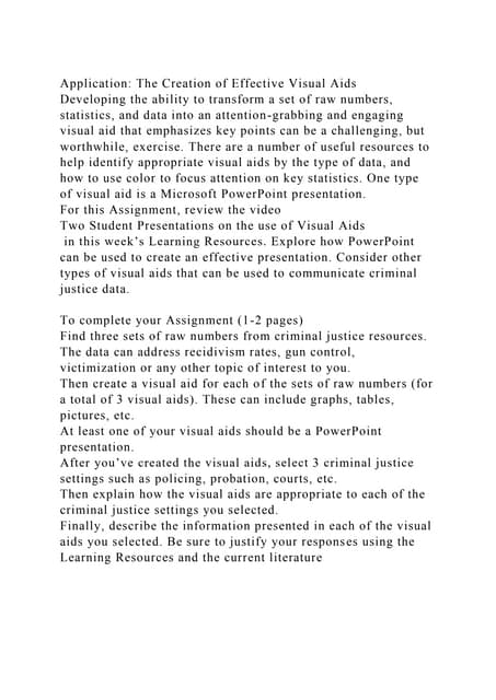 Criminal Justice Applications multimedia presentation.docx