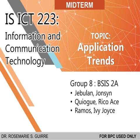 Application trends | PPT